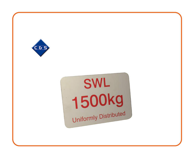 1500 SWL Label | C and S Shutters