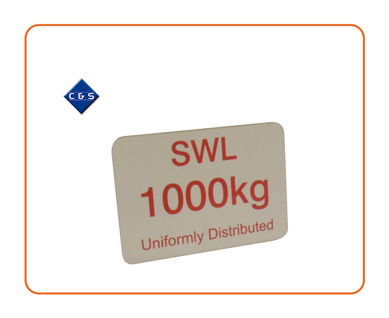 1000 SWL Label | C and S Shutters